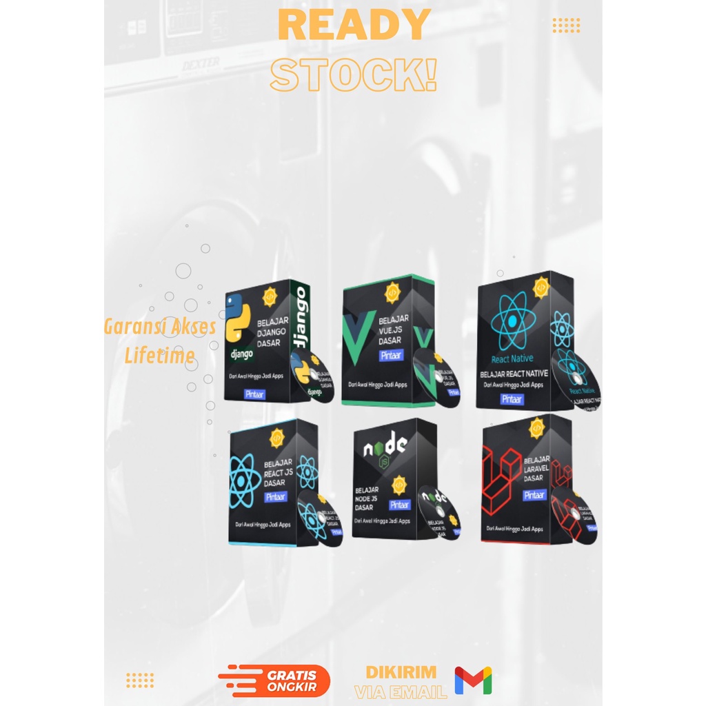 Jual Termurah Paket Lengkap Ecourse Belajar Pemograman React Js Django Python Vue Js Dan
