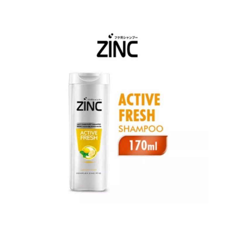 Jual ZINC Shampoo Active Fresh Lemon Mint 170ml | Shopee Indonesia
