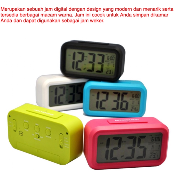 Jual Jam LCD Digital Clock dengan Alarm Design Modern & Menarik ...