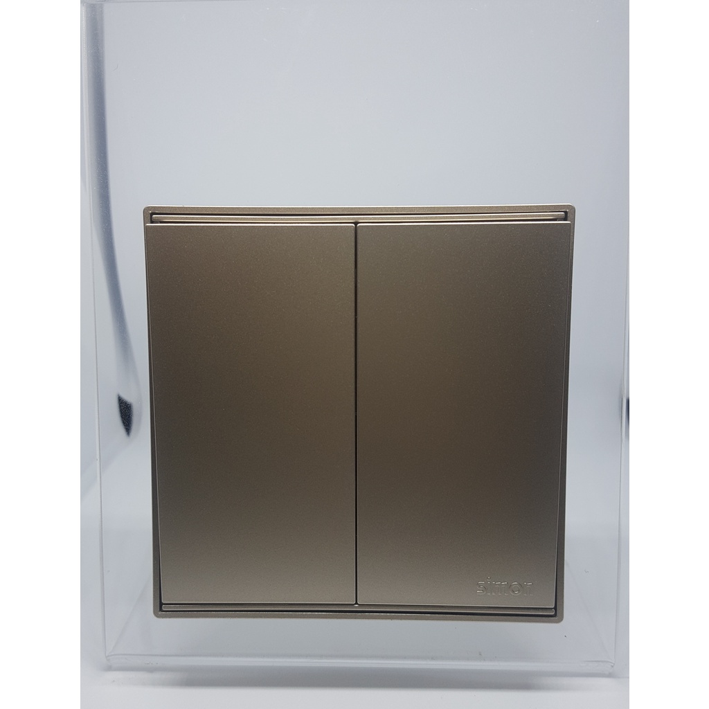 Jual SIMON E6 CHAMPAGNE SAKLAR SERI 2 GANG 1 WAY SWITCH | Shopee Indonesia