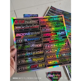 Jual Stiker Pack kata Kata / Stiker Racing Terbaru / Stiker Motor ...