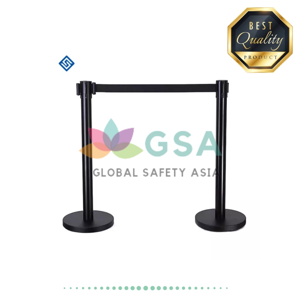Jual Queue Line Tiang Antrian Stainless Hitam | Shopee Indonesia