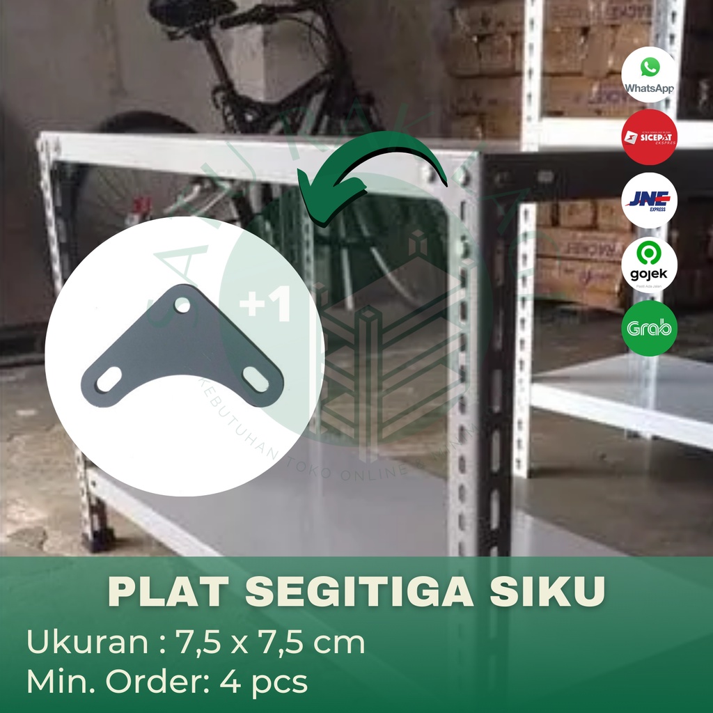 Jual Plat Besi Siku Segitiga Untuk Besi Siku Lubang Rak Gudang ...
