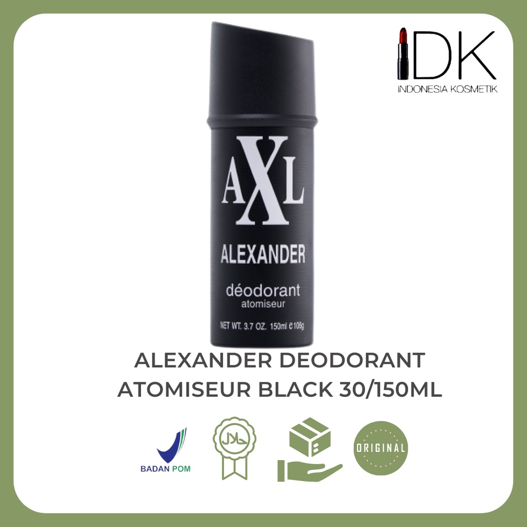 Jual AXL Alexander Deodorant Atomiseur Black 30ML/150ML (PENGIRIMAN ...