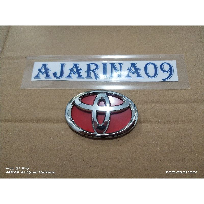 Jual emblem logo stir Toyota begron merah | Shopee Indonesia