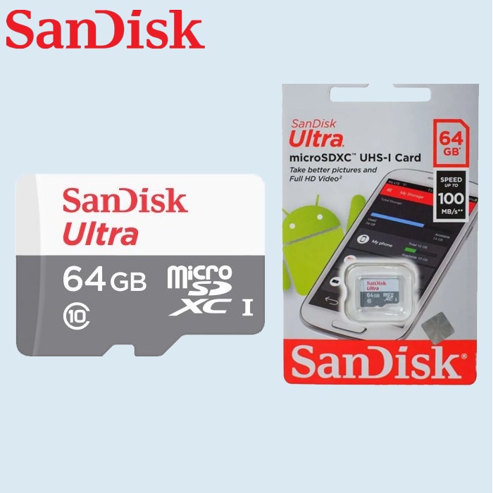 Jual MicroSD Sandisk Ultra 64GB Class 10 100MBPS Micro SD 64 GB Memory Card CCTV | Shopee Indonesia