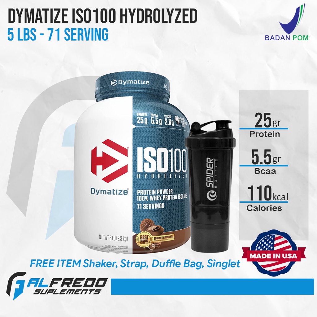Jual DYMATIZE ISO 100 Whey Protein Hydrolized 5 Lbs SUSU PROTEIN Bahan Bakar Otot Whey Protein ...