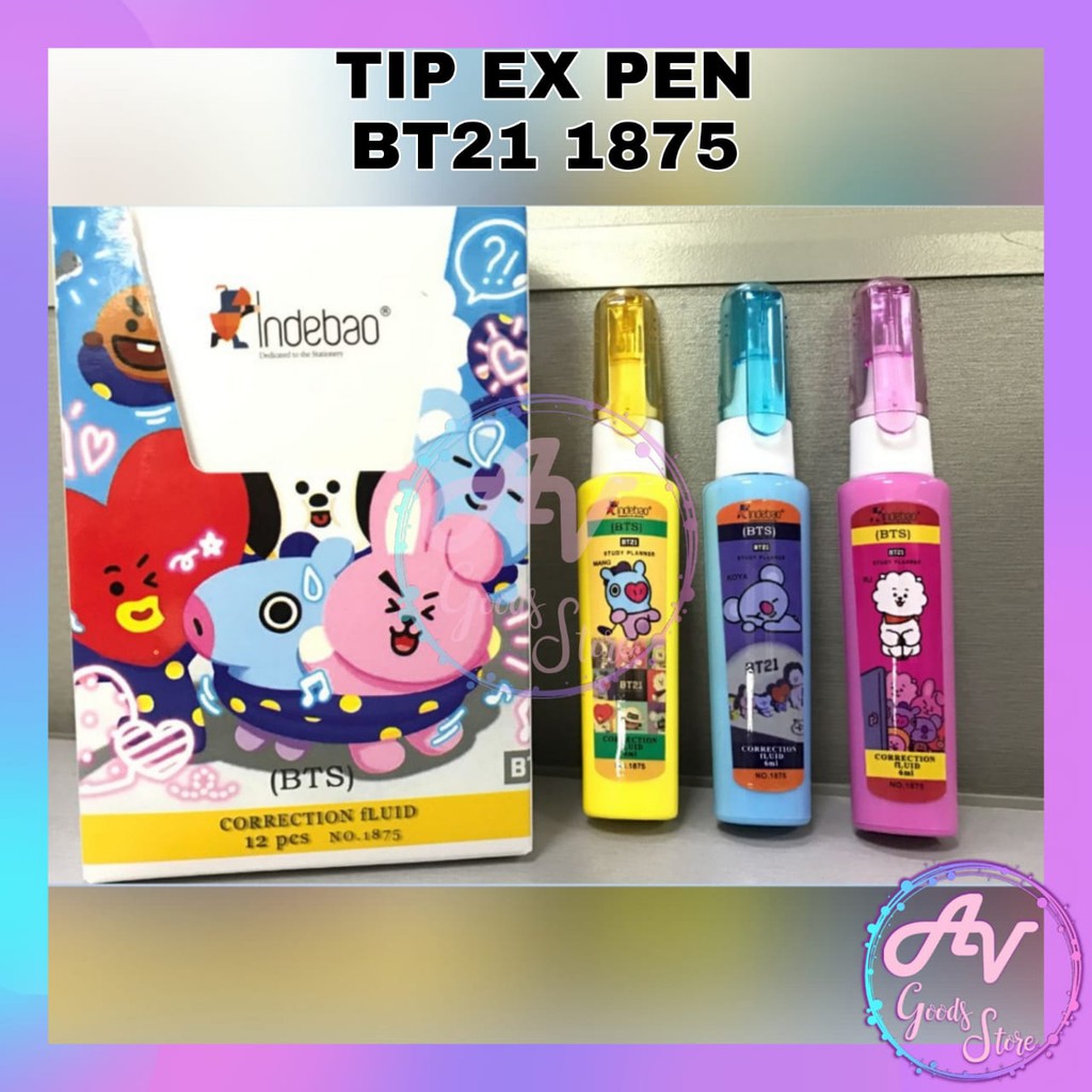 Jual tip ex / correction pen fluid / TIP EX PEN CAIR BT21 BTS 1875 ...
