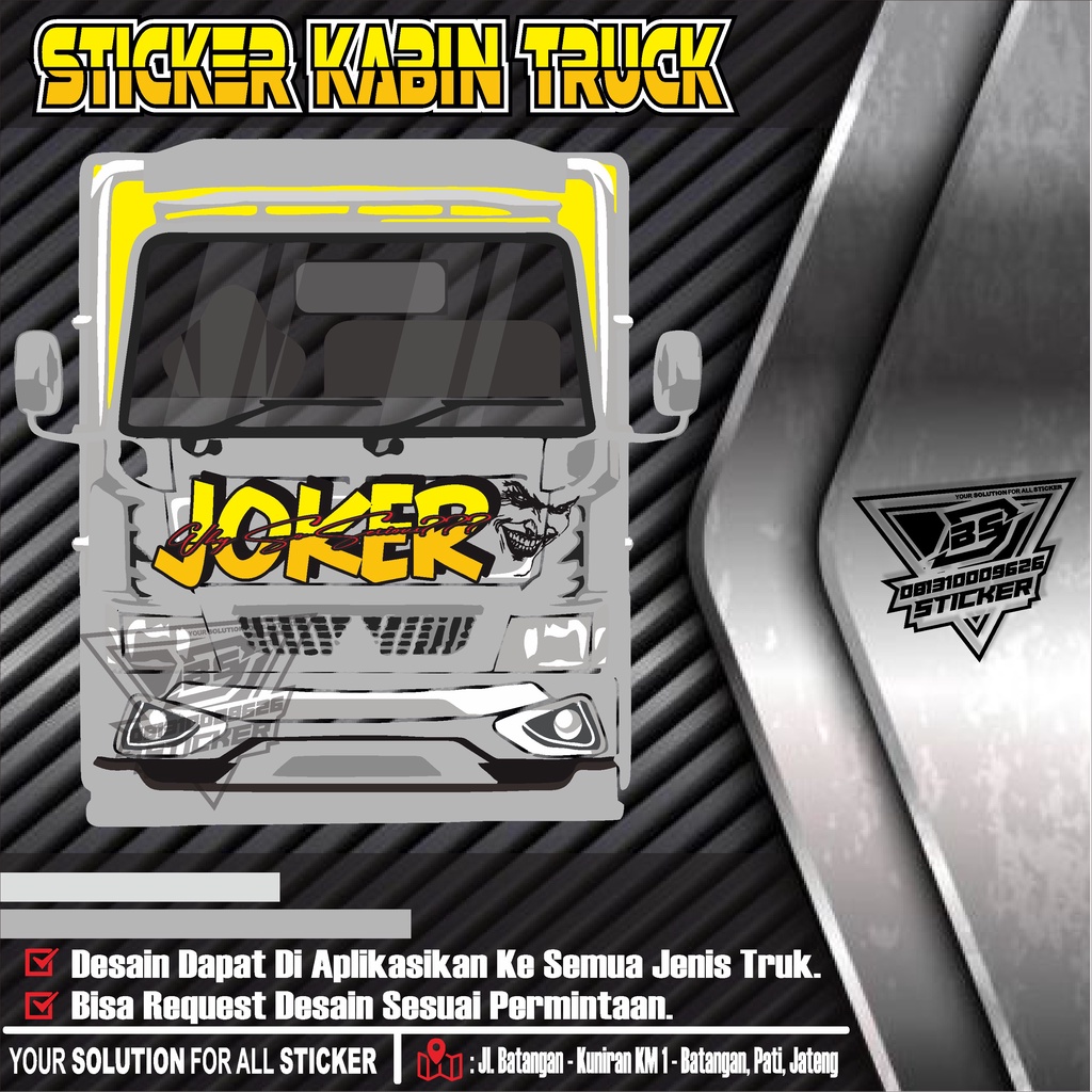 Jual Sticker Kabin Truk Custom Desain Bebas - Stiker Kabin Truk Sticker ...
