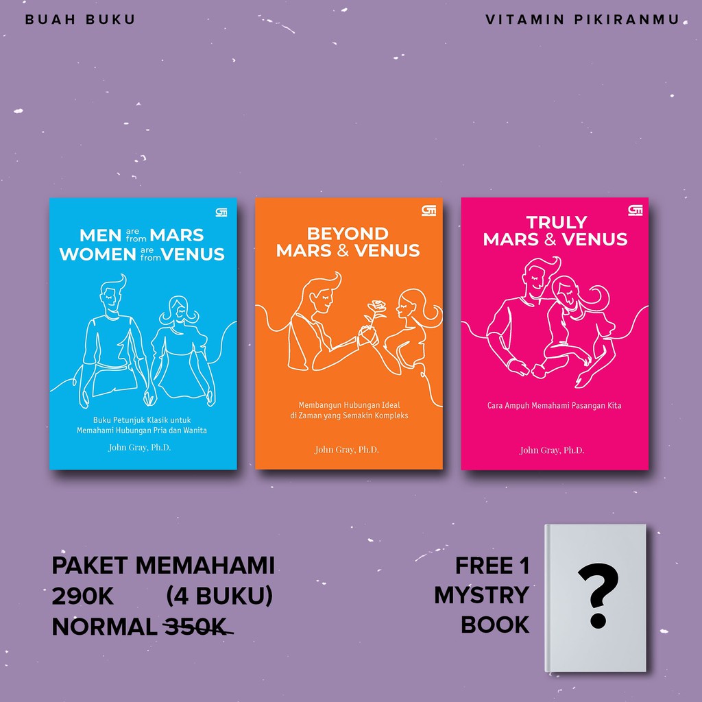 Jual Paket Memahami - Men Are From Mars, Beyond Mars, Truly Mars - John Gray | Shopee Indonesia