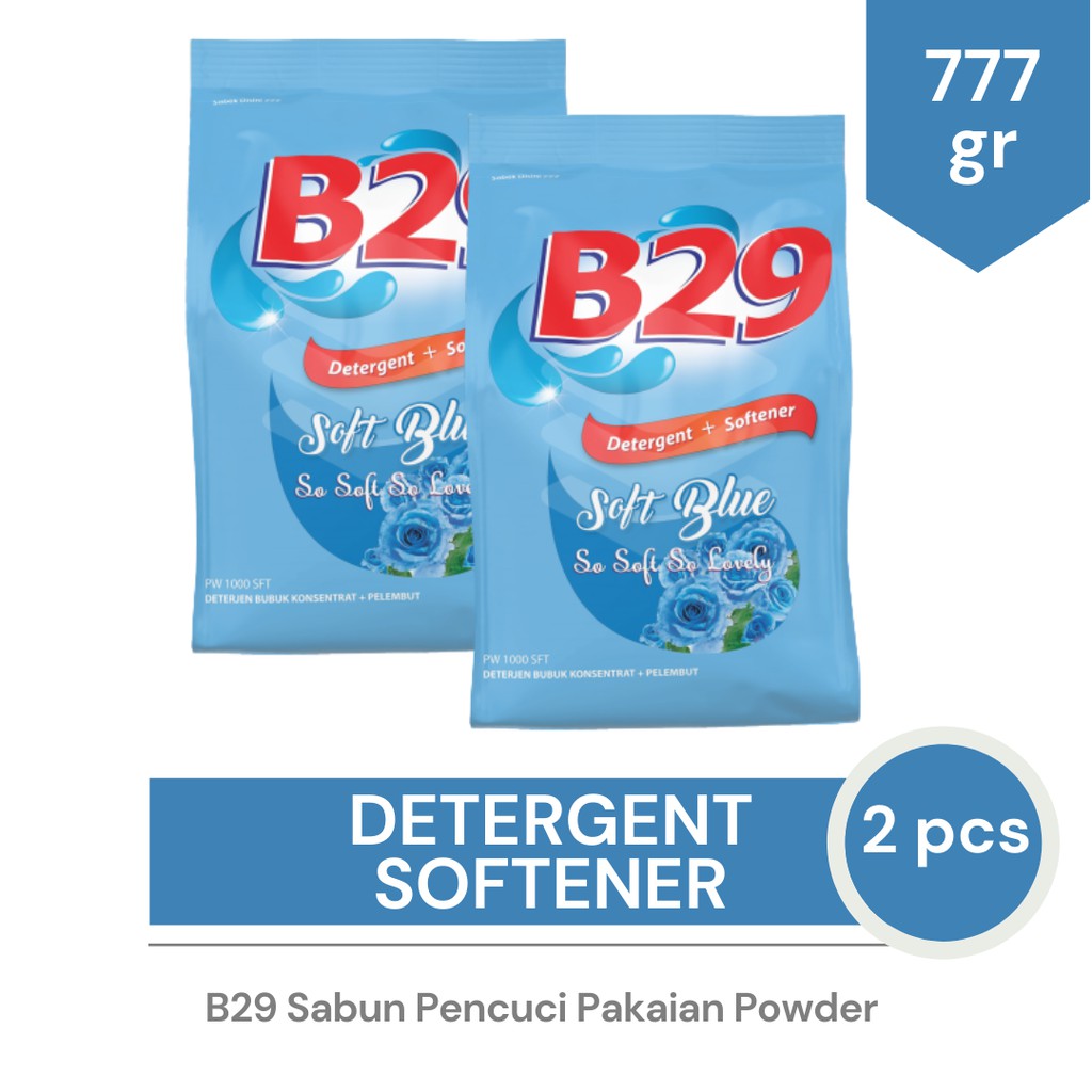 Jual B29 Sabun Pencuci Pakaian Powder Detergent - Soft Blue Plus ...