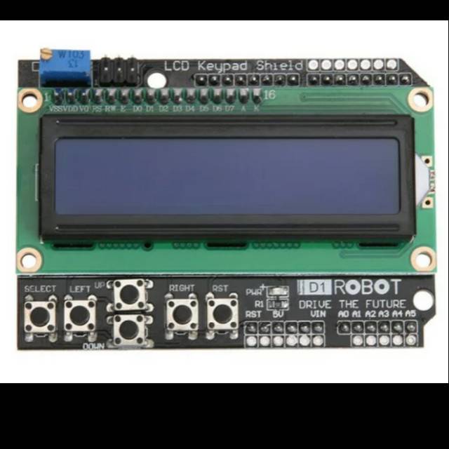 Jual lcd 16x2 with keypad shiled blue for Arduino | Shopee Indonesia