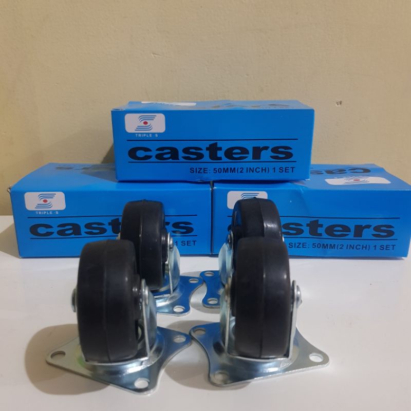 Jual Roda caster gepeng 2" inch karet etalase | Shopee Indonesia