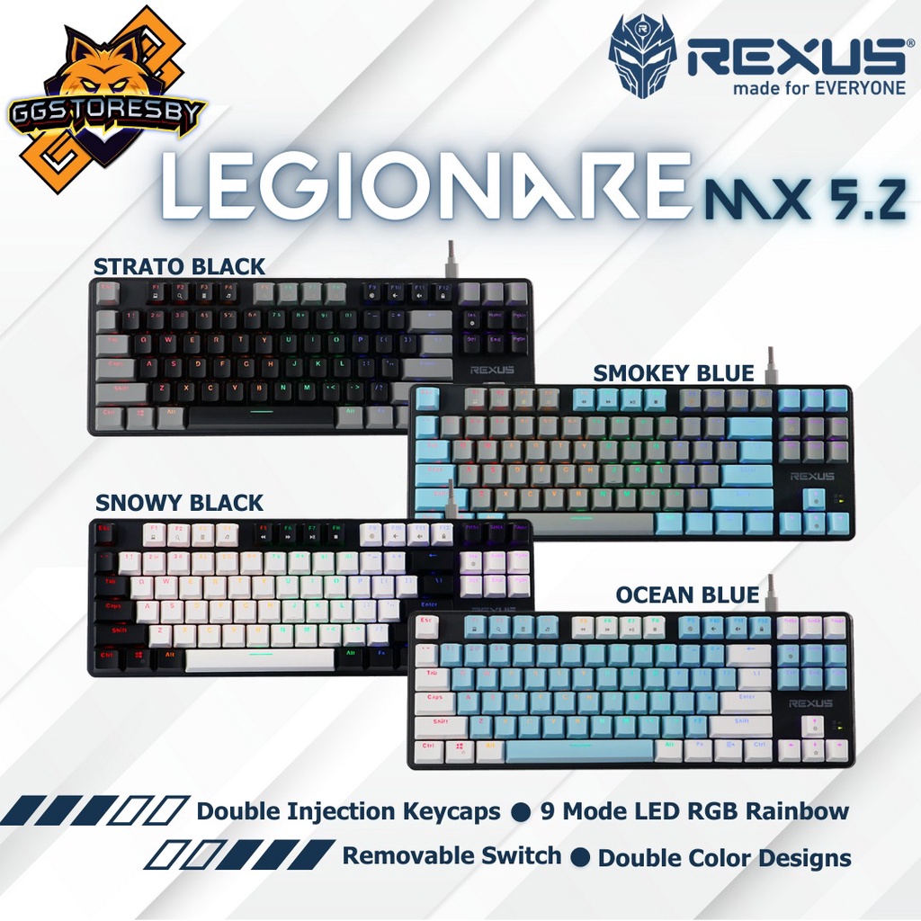 Jual REXUS LEGIONARE MX5.2 MECHANICAL Gaming Keyboard | Shopee Indonesia