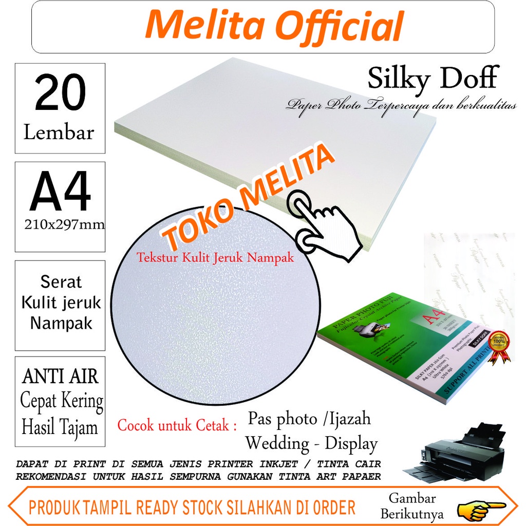 Jual Fujifilm kertas foto silky doff A4 260gram isi 20lembar anti air ...