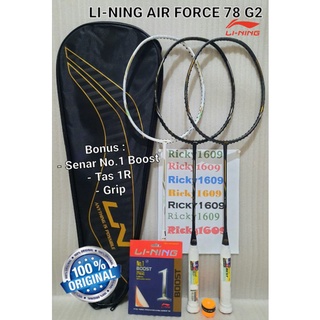 Jual RAKET BADMINTON LINING AIR FORCE 78 G2 - HIGH TENSION 30 LBS ...