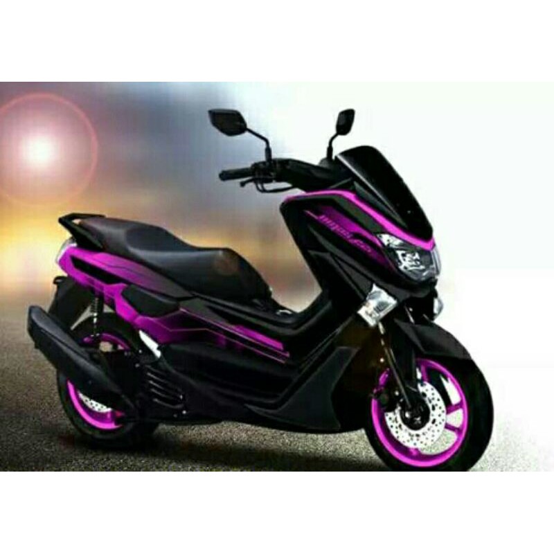 Jual sticker decal nmax grafis hitam ungu variasi motor Indonesia ...