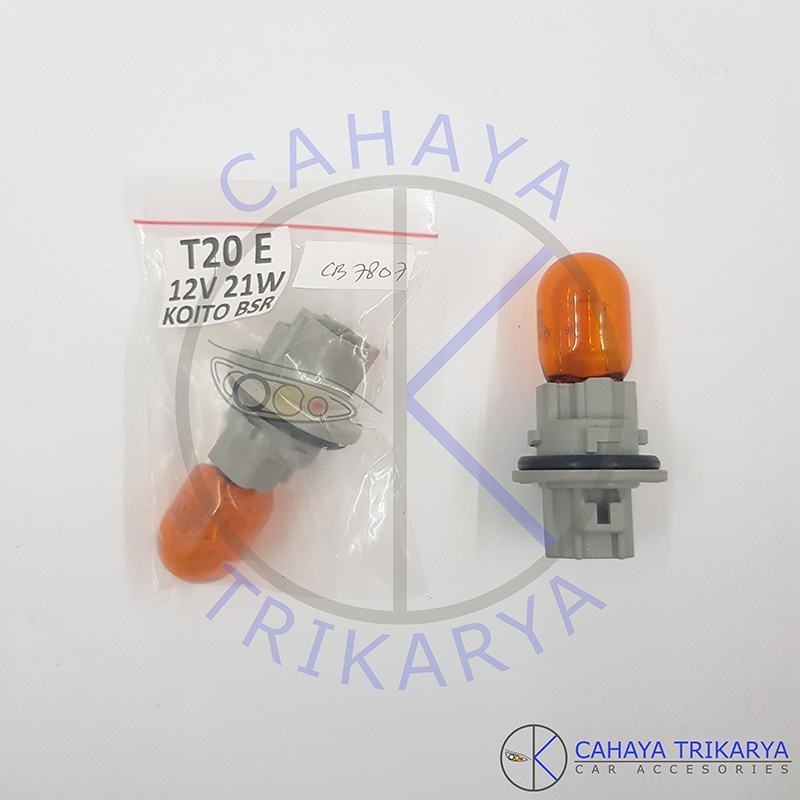 Jual Bohlam Lampu Mobil Sen / Sein / Rating T20 Kaki 1 Koito + Soket ...