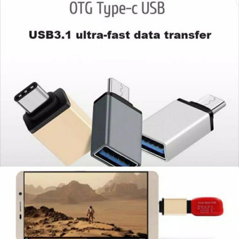 Jual Otg USB to type C besi konektor USB to type C on the go USB port ...