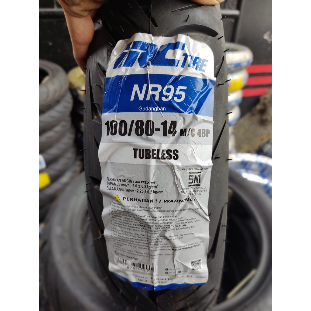 Jual Ban luar IRC NR95 100 80 14 Tubeless Motor matic pcx vario beat ...