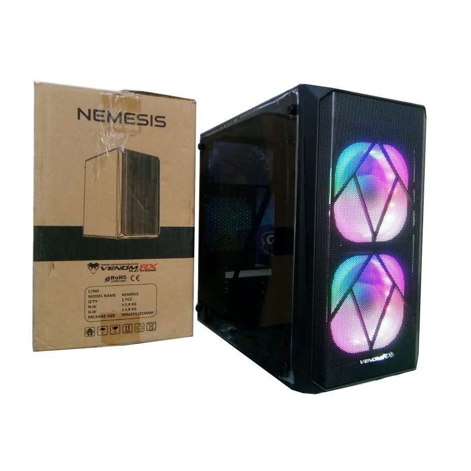 Jual CASING VENOMRX NEMESIS - MATX ACRYLIC SIDE 2x12CM RGB Fan | Shopee ...