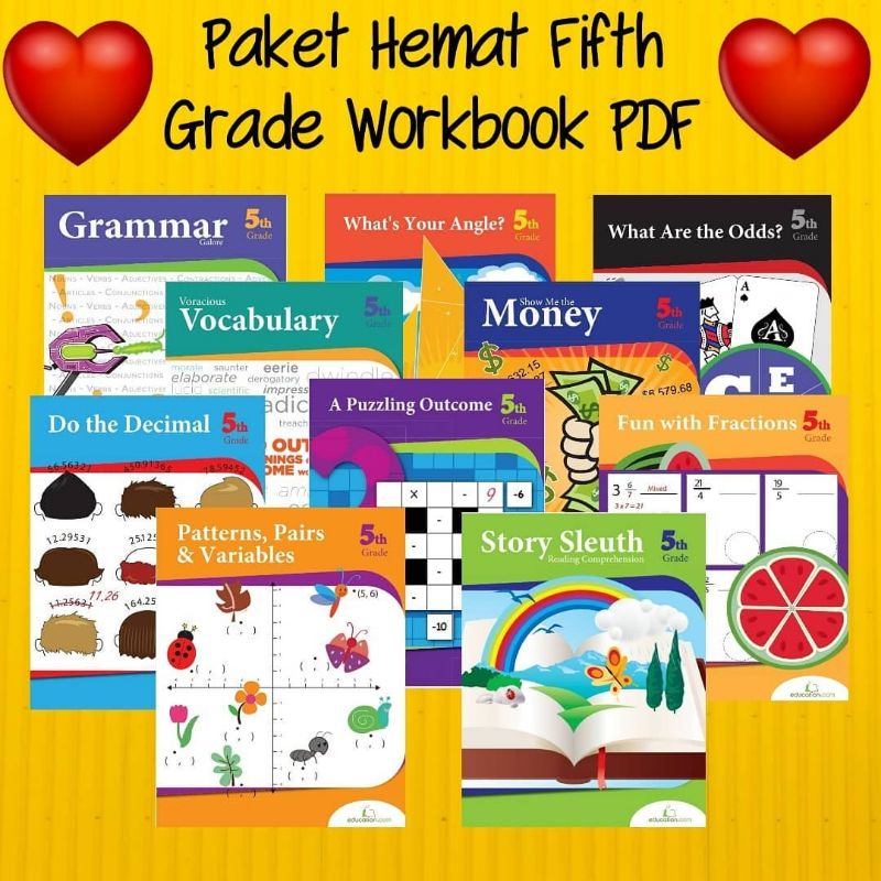 Jual Paket Fifth Grade Activity Book (24 PDF Workbook) | Shopee Indonesia