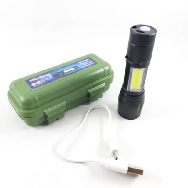 Jual SENTER MINI USB COB T3 SUPER TERANG SURVIVAL KIT OUTDOOR GUNUNG ...