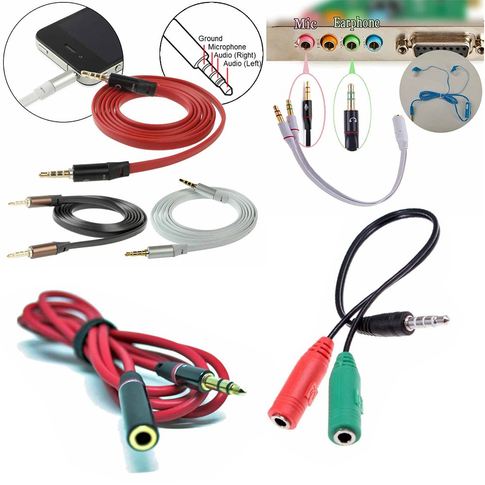Jual Spliter Audio Smartphone Mic Splitter Mikrofon Jack 4 Pole 3.5mm ...