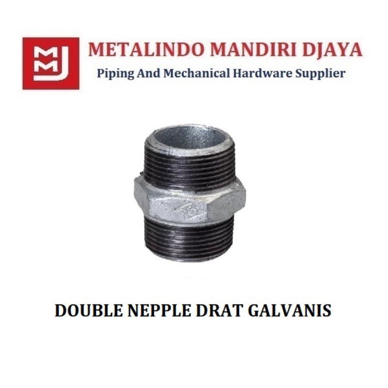 Jual Double Nepple Drat Galvanis 2" Inch | Shopee Indonesia