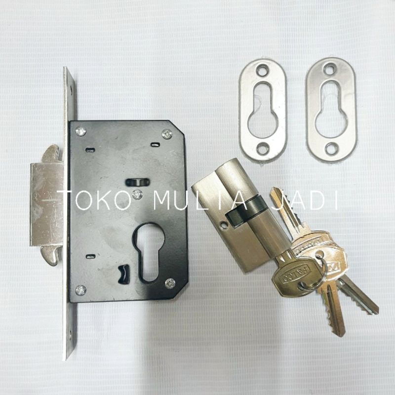 Jual Kunci pintu sliding door kayu / pintu geser dorong mortise lock ...