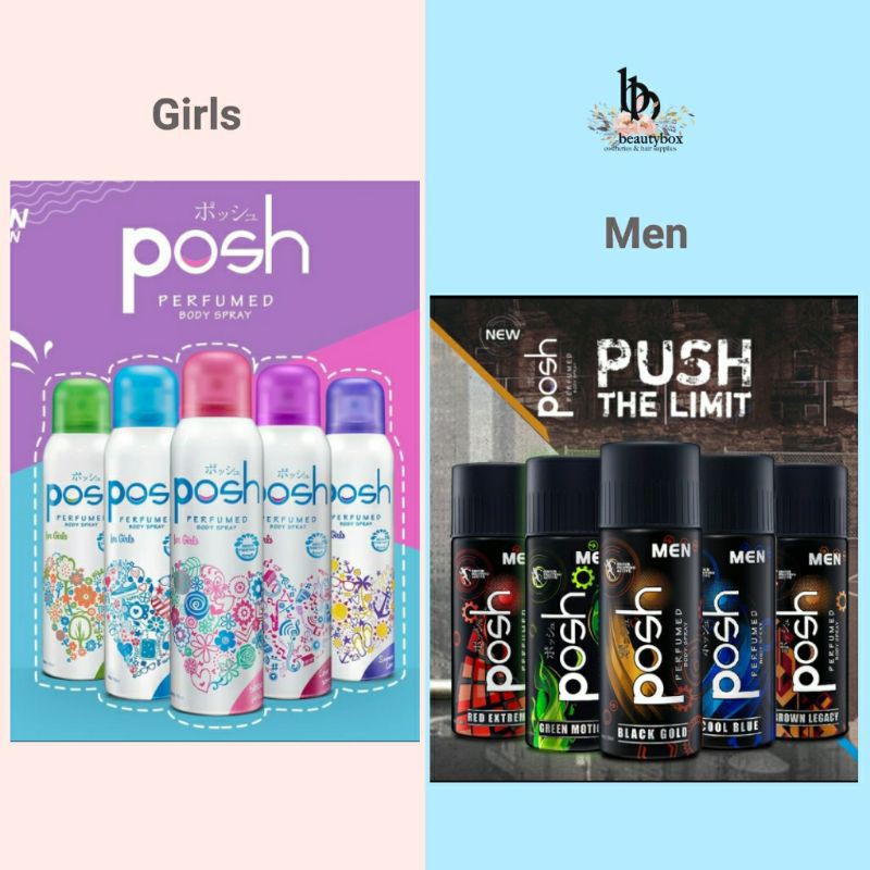 Jual POSH Perfumed Body Spray for Girls/Men 150ml | Shopee Indonesia