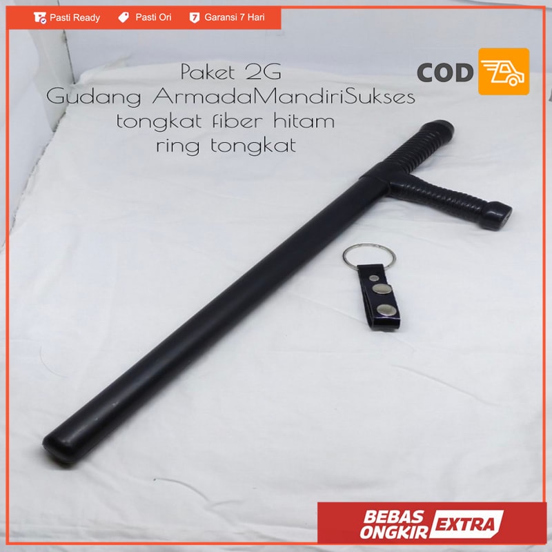 Jual Paket 2G Pentungan dan Ring tongkat Hitam atau Putih Atribut ...