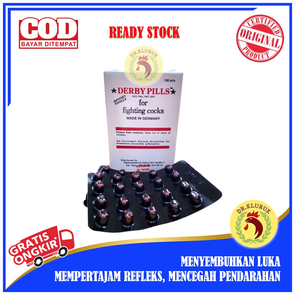 Jual Derby Pills Import Filiphina / Suplemen Ayam (1strip) | Shopee ...
