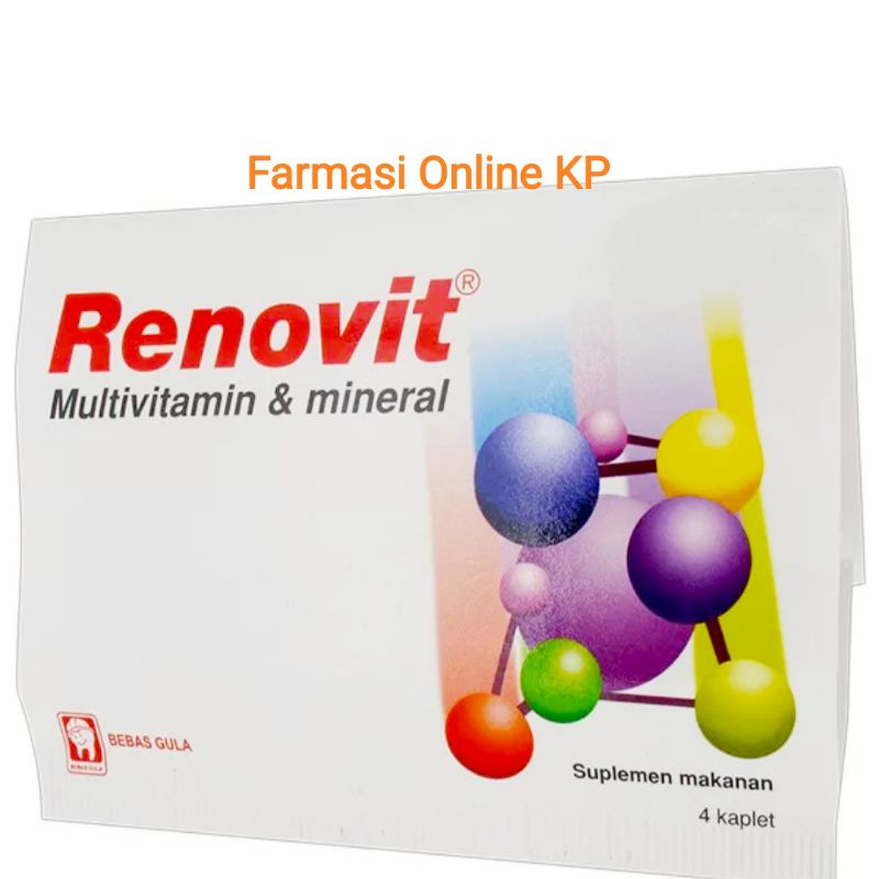 Jual RENOVIT Strip isi 4 tab Multivitamin dan Mineral Lengkap - Vitamin ...