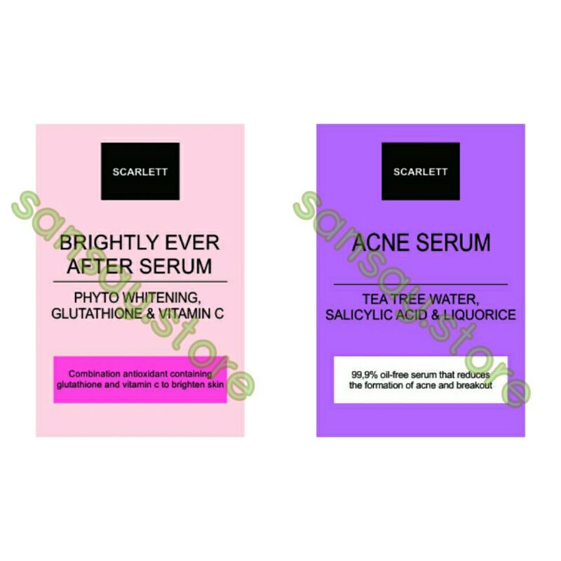 Jual Sticker, Label, Logo Scarlett Serum isi per/200pcs | Shopee Indonesia