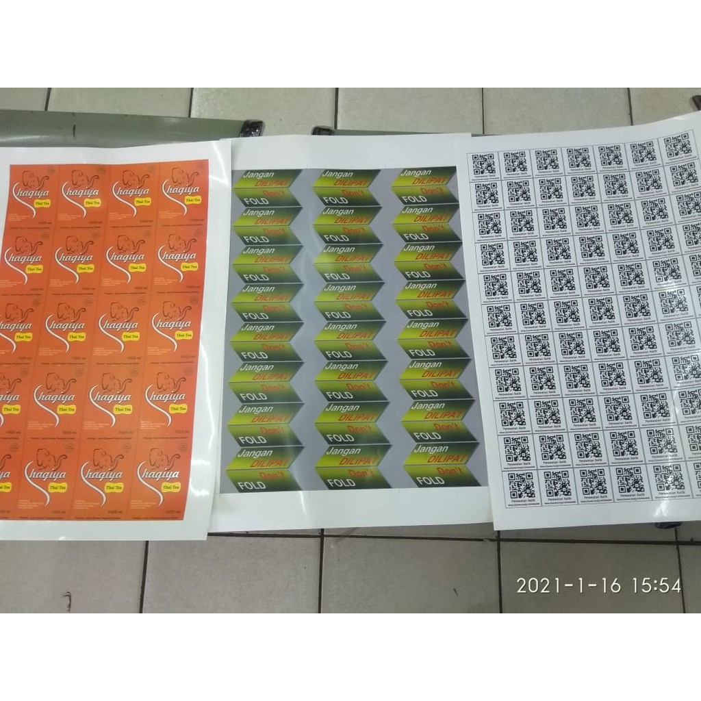 Jual Stiker Vinyl Stiker Plastik Custom design Stiker Botol Stiker ...