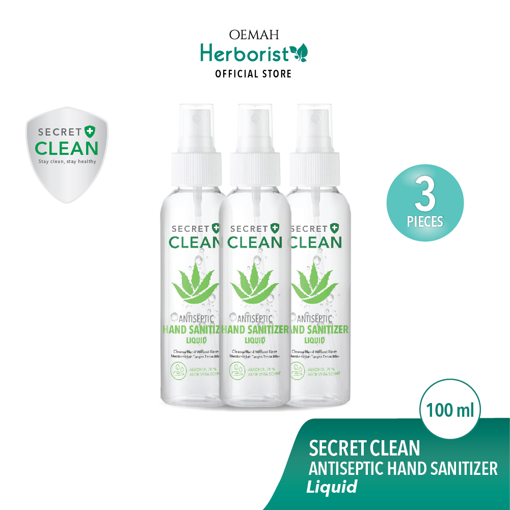 Secret Clean Hand Sanitizer Spray 100ml - 3pcs | Shopee Indonesia