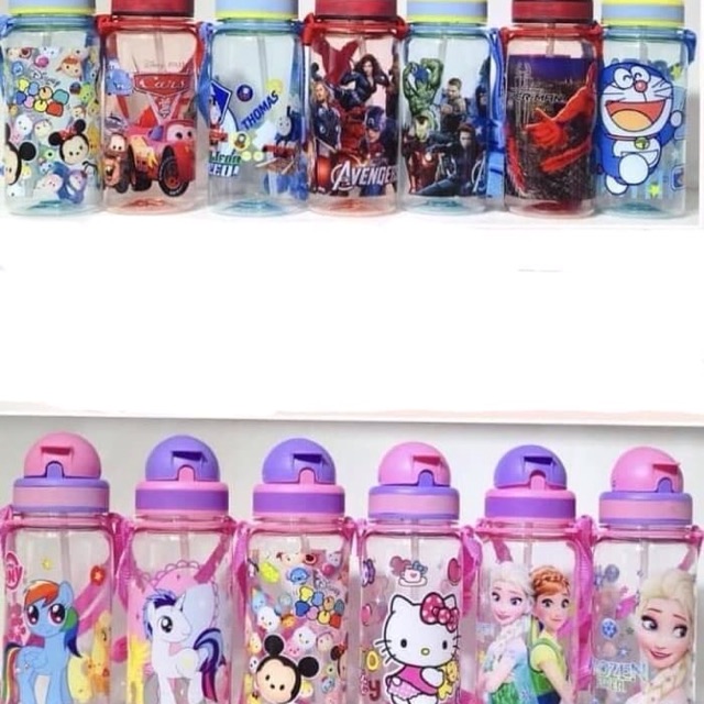 Jual Botol Minum Anak Sedotan Karakter BPA Free 350ml | Shopee Indonesia