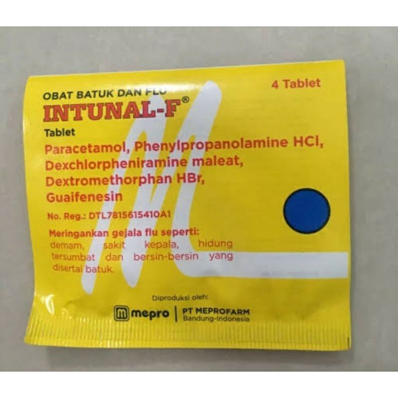 Jual intunal f 1 strip isi 4 tablet | Shopee Indonesia