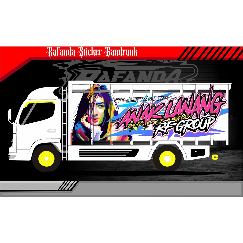 Jual stiker decal bak truk canter giga dutro | Shopee Indonesia