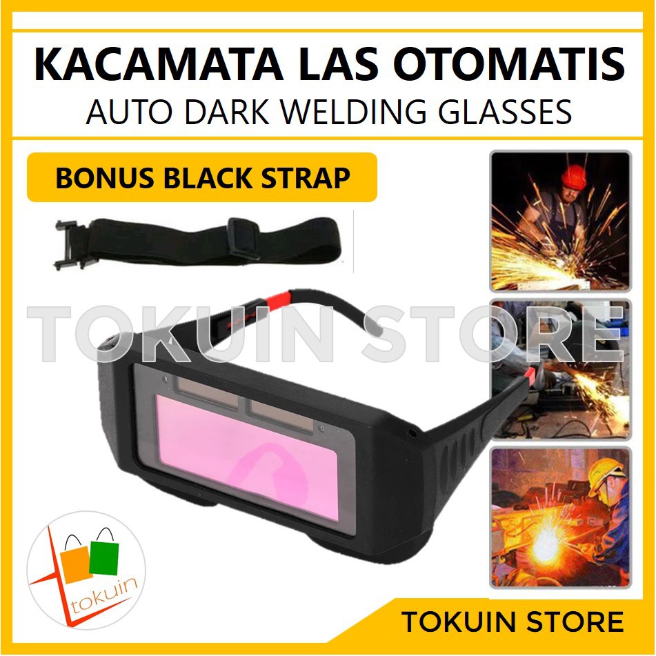 Kacamata Las Otomatis Gelap Kaca Mata Las Listrik Auto Dark Welding ...