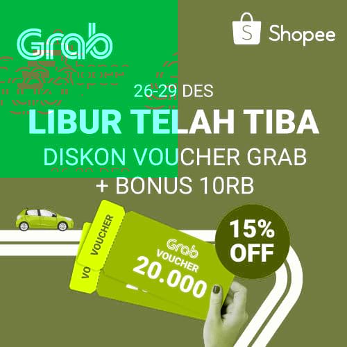 DP Grab Voucher 15% + Bonus 10RB | 26 29 DEC