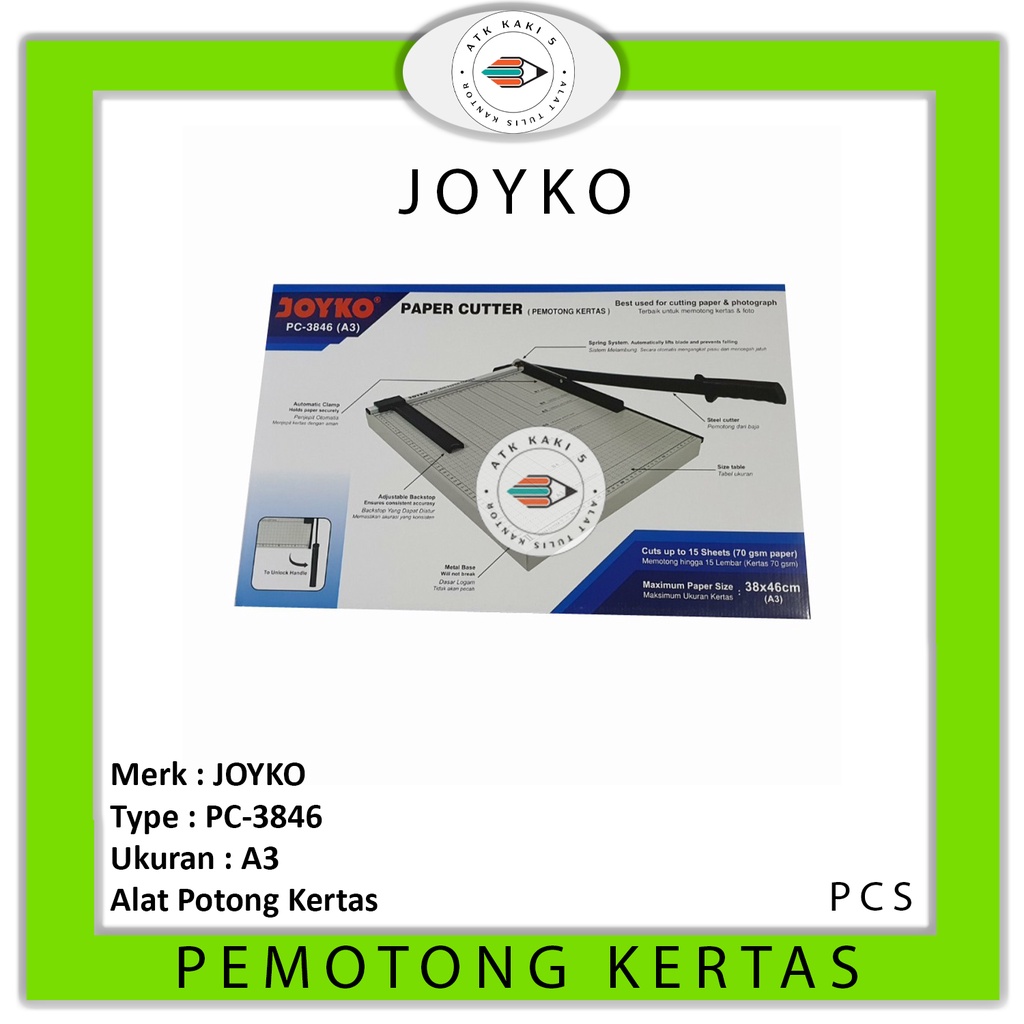Jual Joyko Pemotong Kertas A3 Paper Cutter Pc 3846 Pcs Shopee