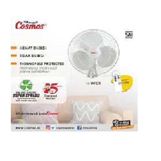 Jual Cosmos 16-WFC Kipas Angin Dinding / Wall Fan 16 Inch | Shopee ...