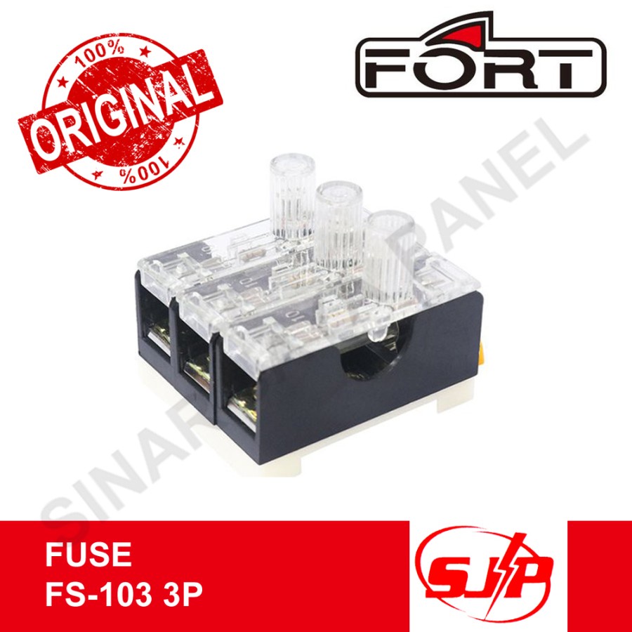 Jual FUSE KUBUR DENGAN FUSE KACA 10A FS-103 / FS103 3P FORT ORIGINAL | Shopee Indonesia