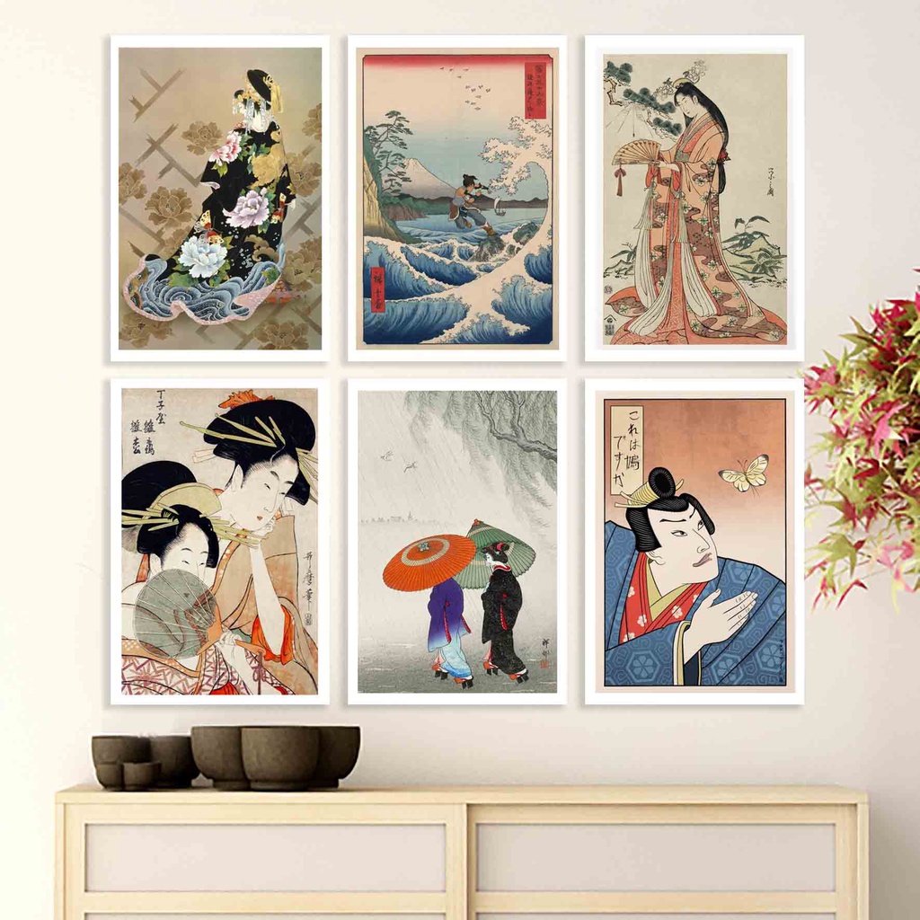 Jual Hiasan Dinding Dekorasi Rumah Lukisan Jepang Kimono Japanese Art ...