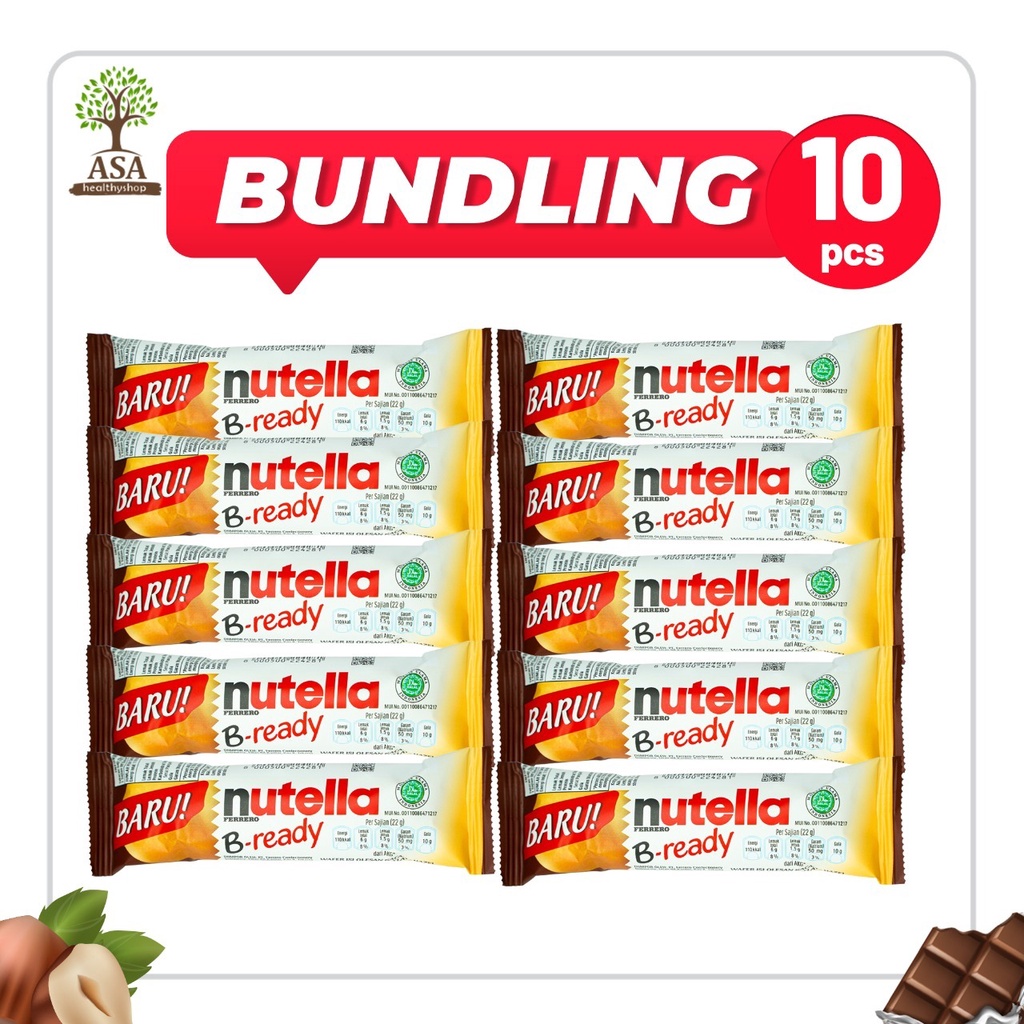Jual Nutella Ferrero B-Ready Sachet 10 pcs Indonesia|Shopee Indonesia