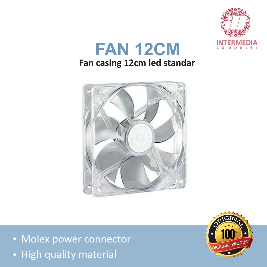 Jual Fan Casing CPU 12CM LED Standar Komputer Loose Pack Tanpa Baut ...