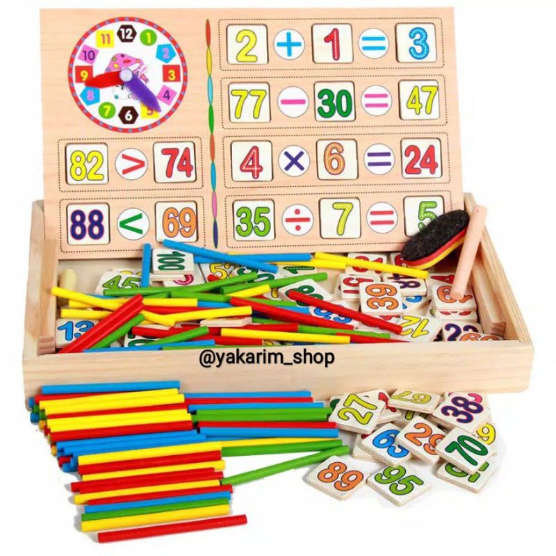 Jual Mainan Edukasi Papan Stik Multifungsi Belajar Hitung ...