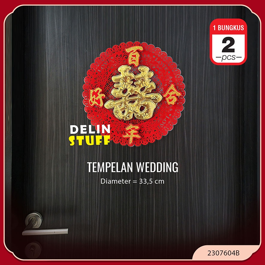 Jual Tempelan Wedding Pengantin Tempelan Pintu Kamar Tempelan Sangjit ...